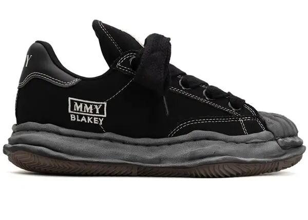 Mihara Yasuhiro Blakey Puffer Og Sole Canvas Low Distressed Midsolein - Black