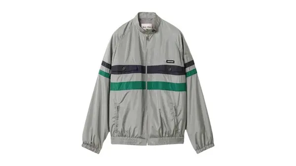 Miu Miu Seta Tec Blouson Jacket - Piombo