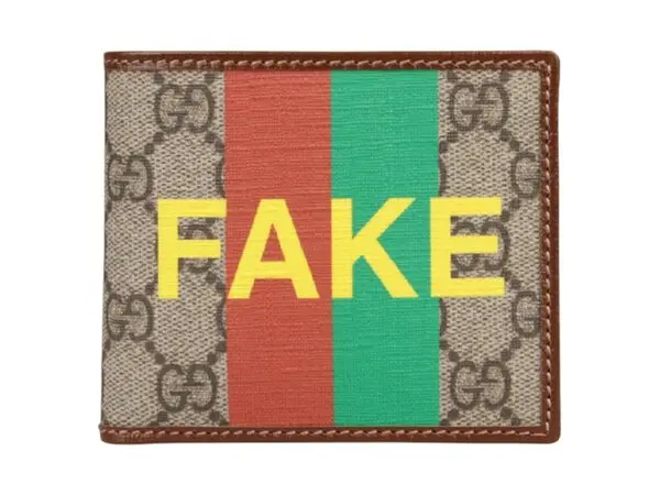 Gucci Fake' Not Bifold Wallet - Brown