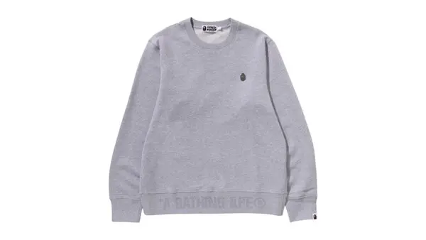 A BATHING APE One Point Crewneck Sweatshirt - Gray