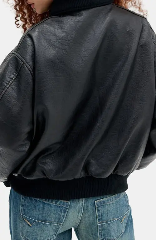 BDG URBAN OUTFITTERS Leon Faux Leather Bomber Jacket