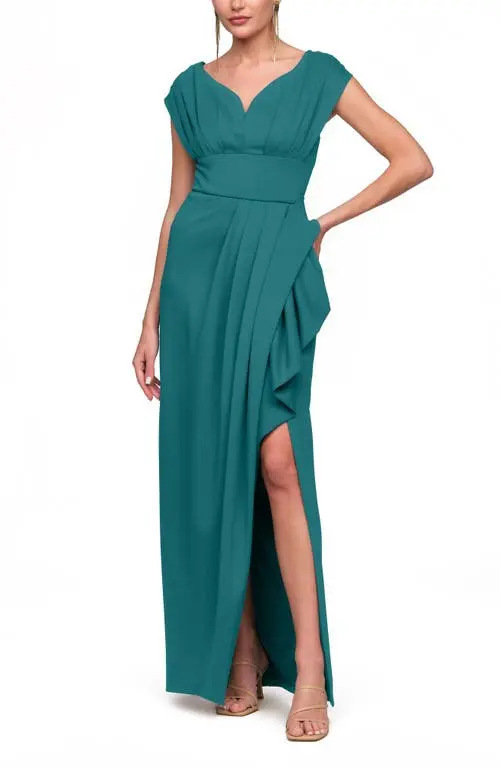 Js Collections Anissa Pleated Column Gown