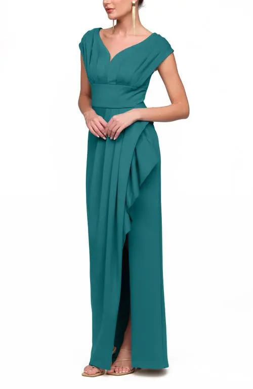 Js Collections Anissa Pleated Column Gown