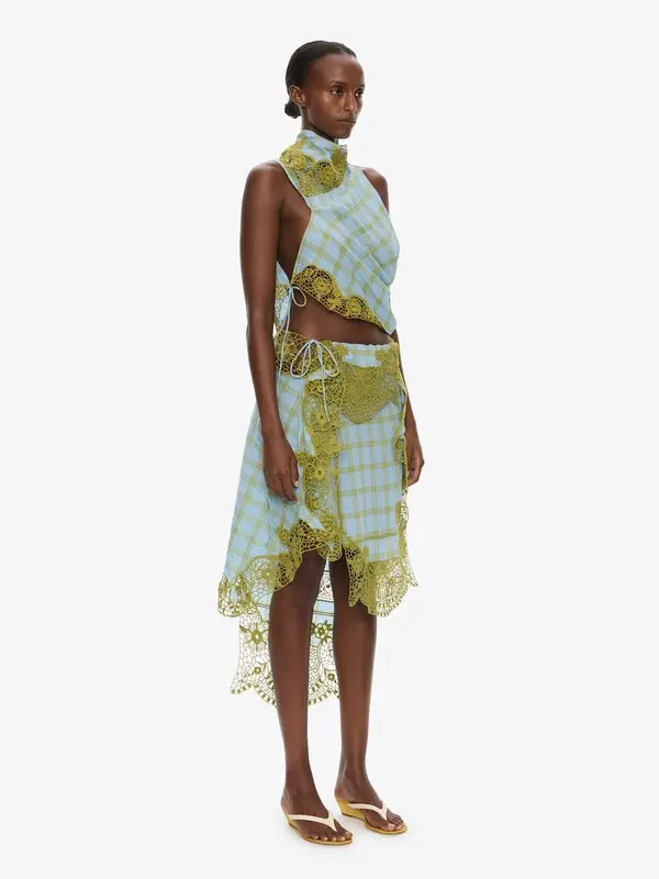Christopher Esber Embroidered Handkerchief Envelope Midi Skirt