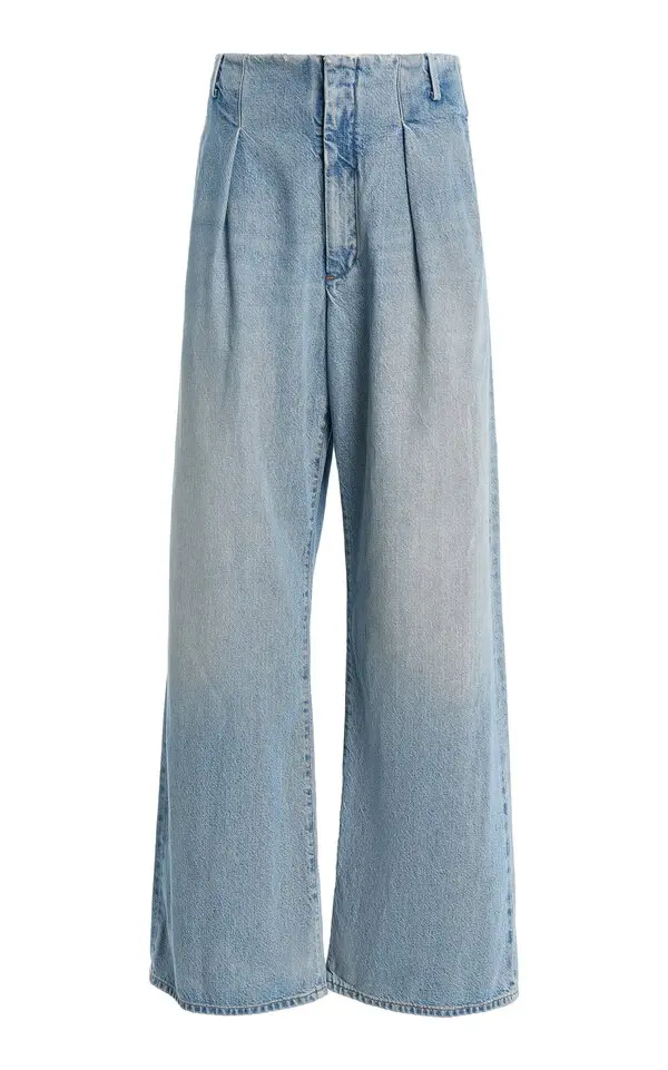 AGOLDE Ritmo Rigid Mid-rise Wide-leg Trouser Jeans - Light Wash