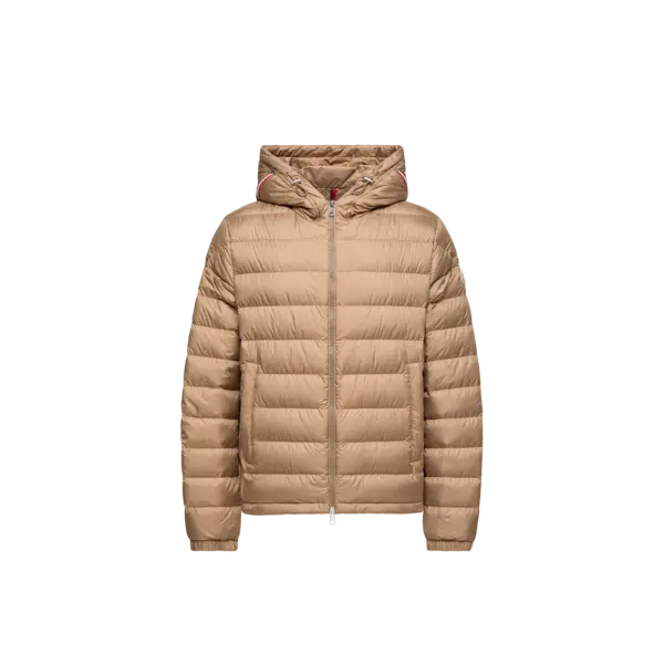 Moncler Vermeille Hooded Short Down Jacket - Beige