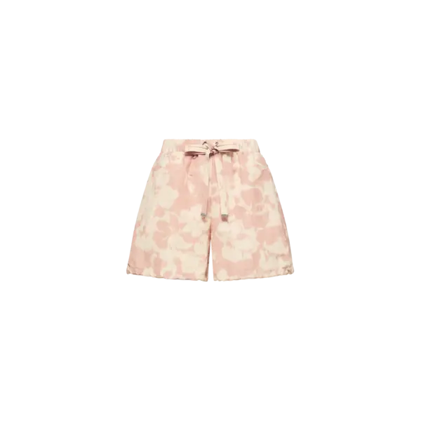 Moncler Floral Print Chiné Shorts - Pink