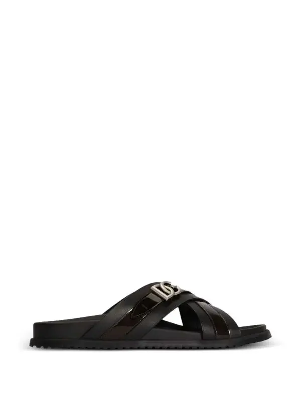Dolce & Gabbana Animal-print Sandals - Black