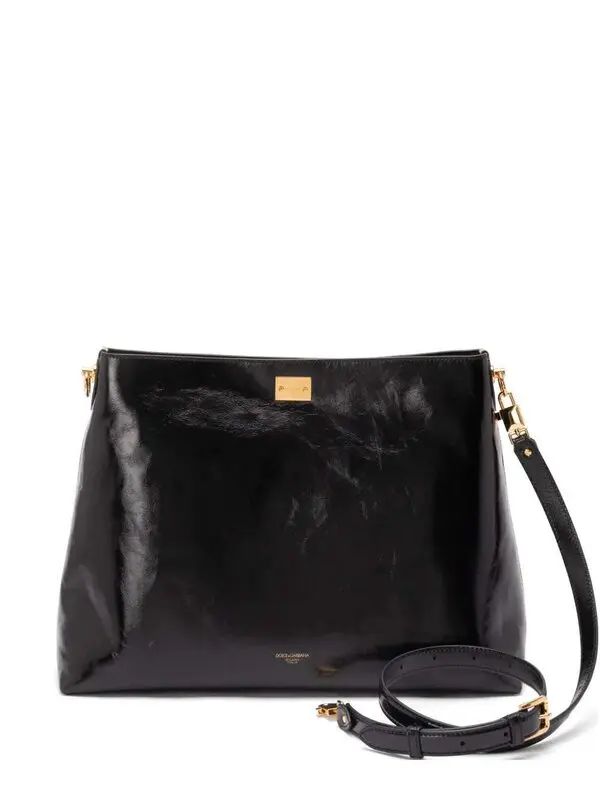 Dolce & Gabbana Vittoria Large Shoulder Bag - Black