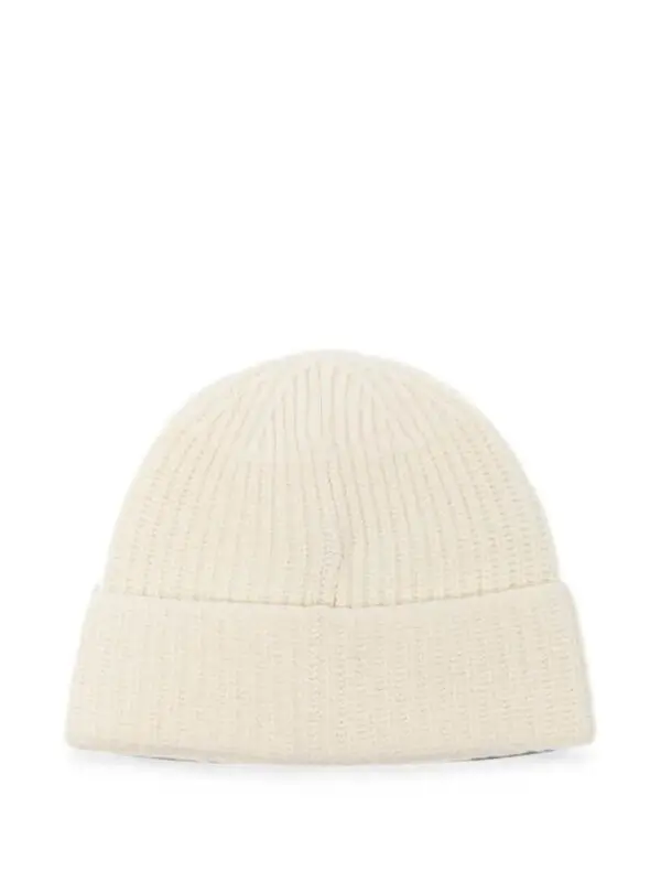 Stone Island Ribbed Logo Patch Beanie