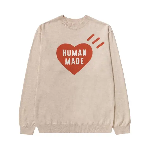 HUMAN MADE Heart Knit 'beige