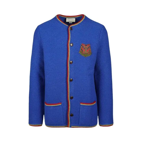 Gucci Logo Cardign - Blue
