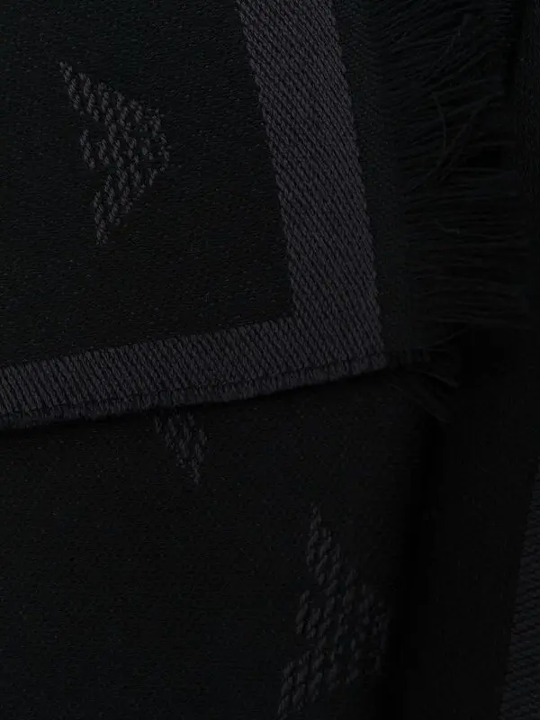 Emporio Armani Allover Logo Wool Scarf