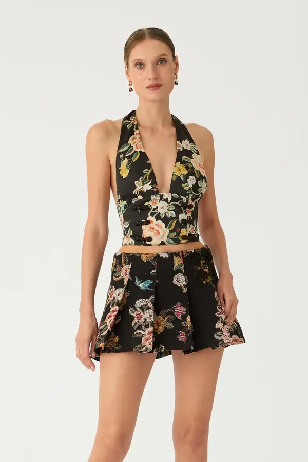 SAU LEE Miles Brocade Skirt