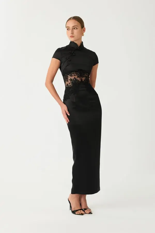 SAU LEE Charlize Satin Dress