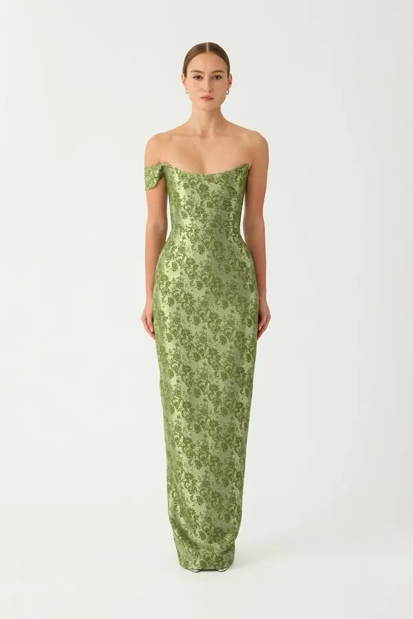 SAU LEE Jackson Brocade Gown