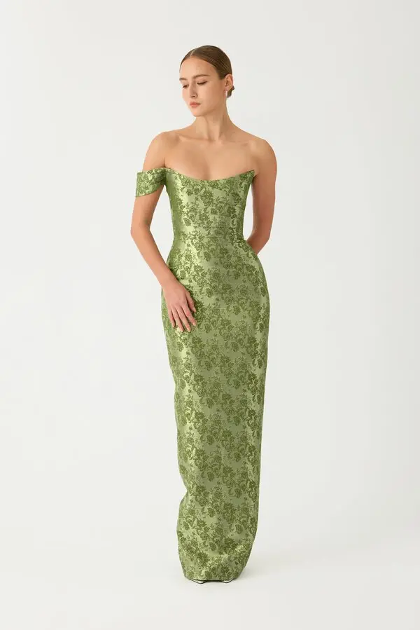 SAU LEE Jackson Brocade Gown