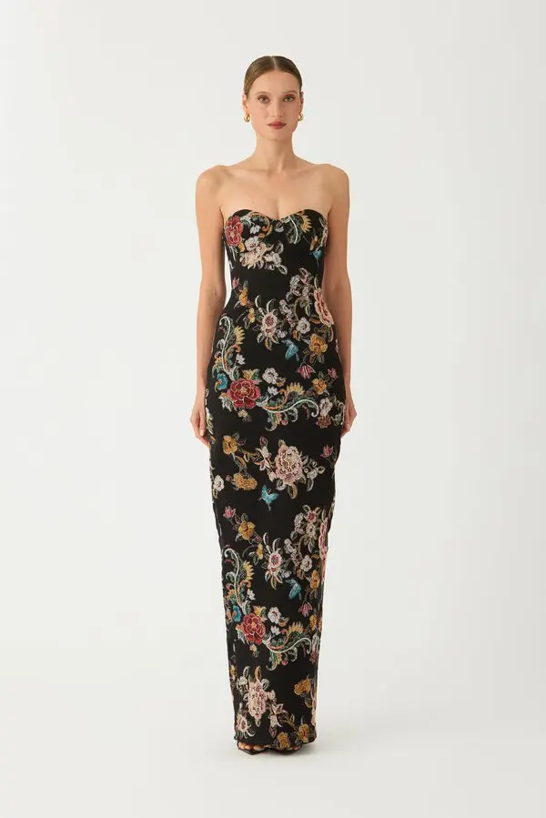 SAU LEE Maren Brocade Gown