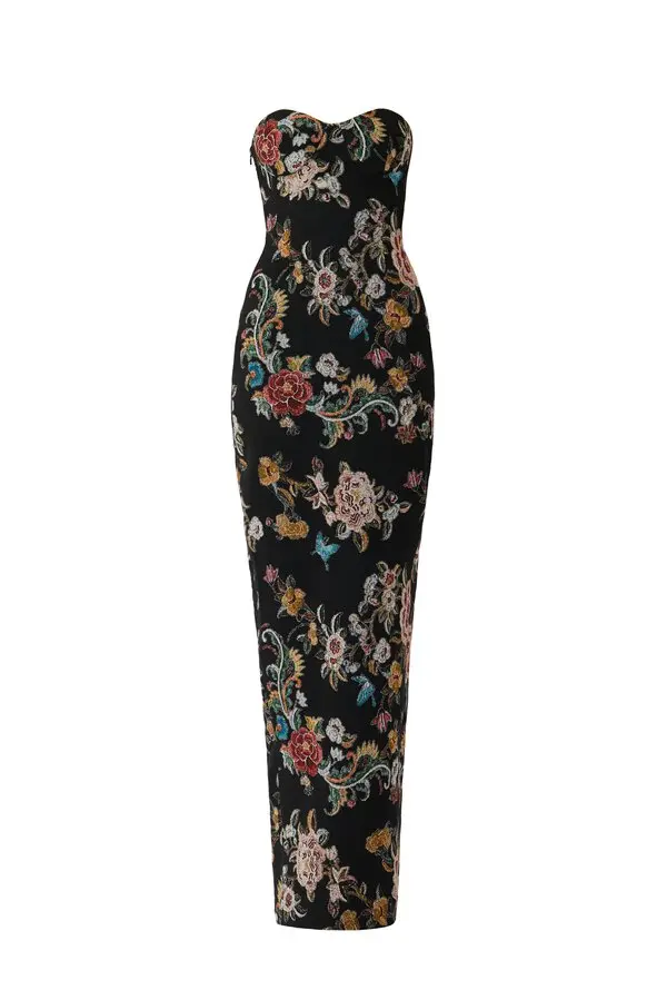 SAU LEE Maren Brocade Gown