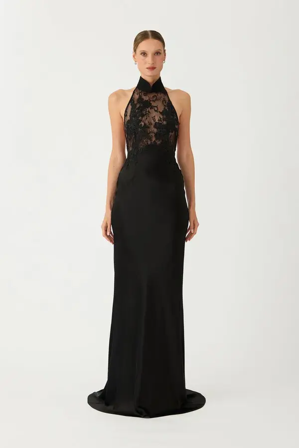 SAU LEE Taron Satin Gown