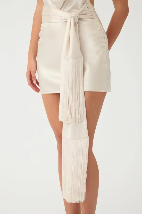 SAU LEE Solene Satin Mini Dress