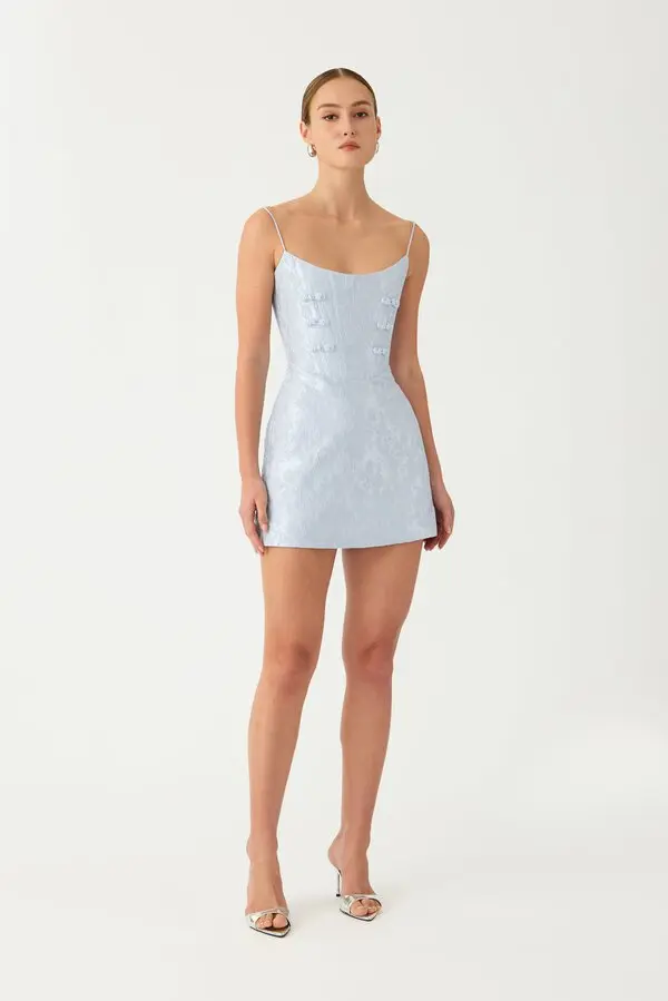 SAU LEE Andi Brocade Mini Dress