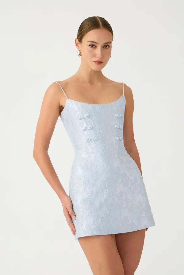 SAU LEE Andi Brocade Mini Dress