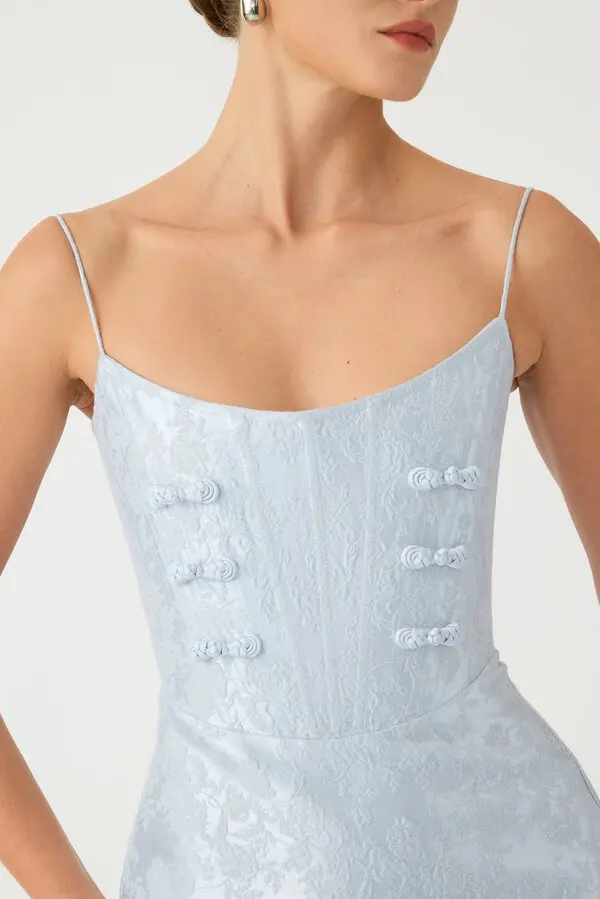 SAU LEE Andi Brocade Mini Dress