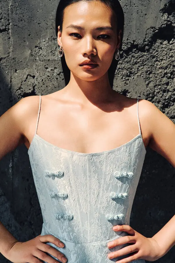 SAU LEE Andi Brocade Mini Dress