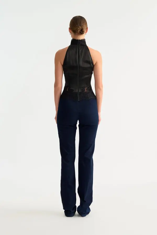 SAU LEE Elva Satin Top