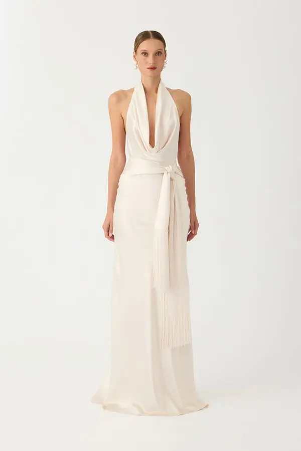 SAU LEE Sabina Satin Gown