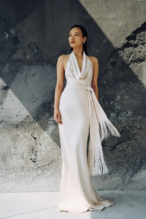 SAU LEE Sabina Satin Gown