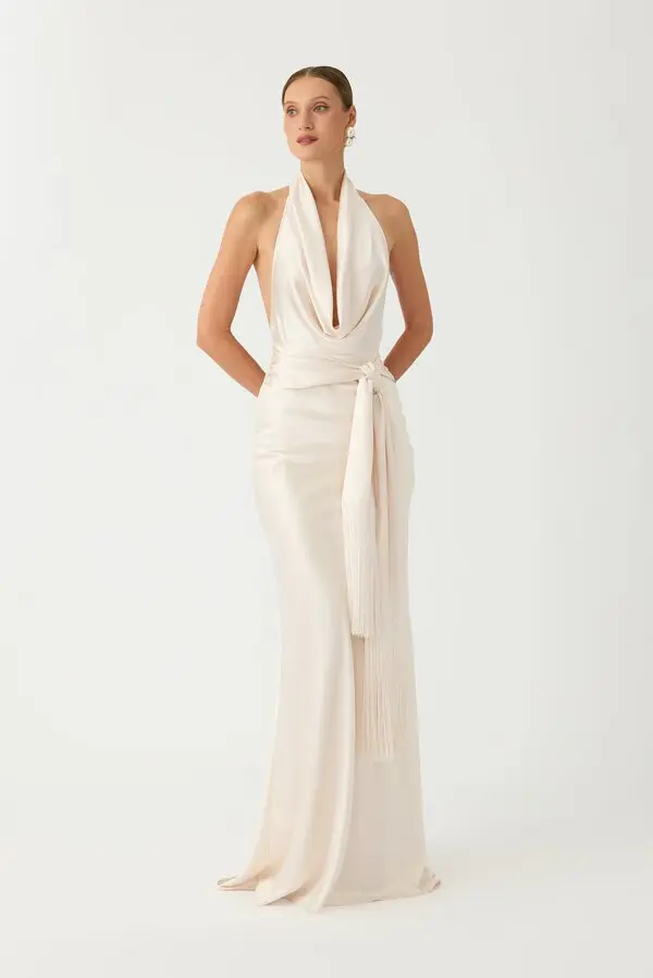 SAU LEE Sabina Satin Gown