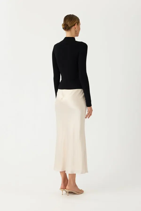 SAU LEE Elva Satin Skirt
