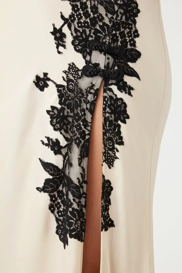 SAU LEE Elva Satin Skirt