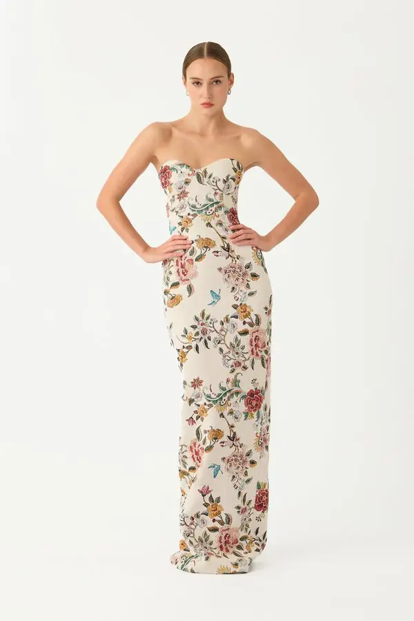 SAU LEE Maren Brocade Gown