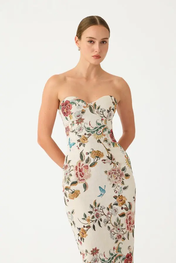 SAU LEE Maren Brocade Gown