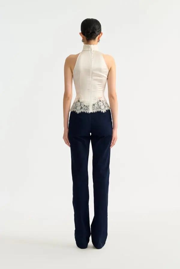 SAU LEE Elva Satin Top