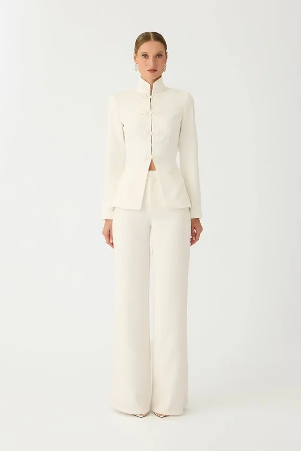 SAU LEE Niope Crepe Pant - White