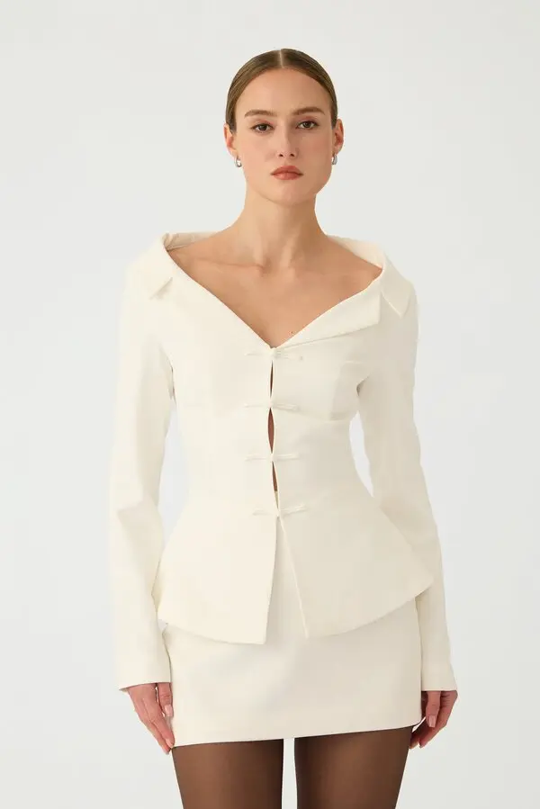 SAU LEE Nicola Crepe Top