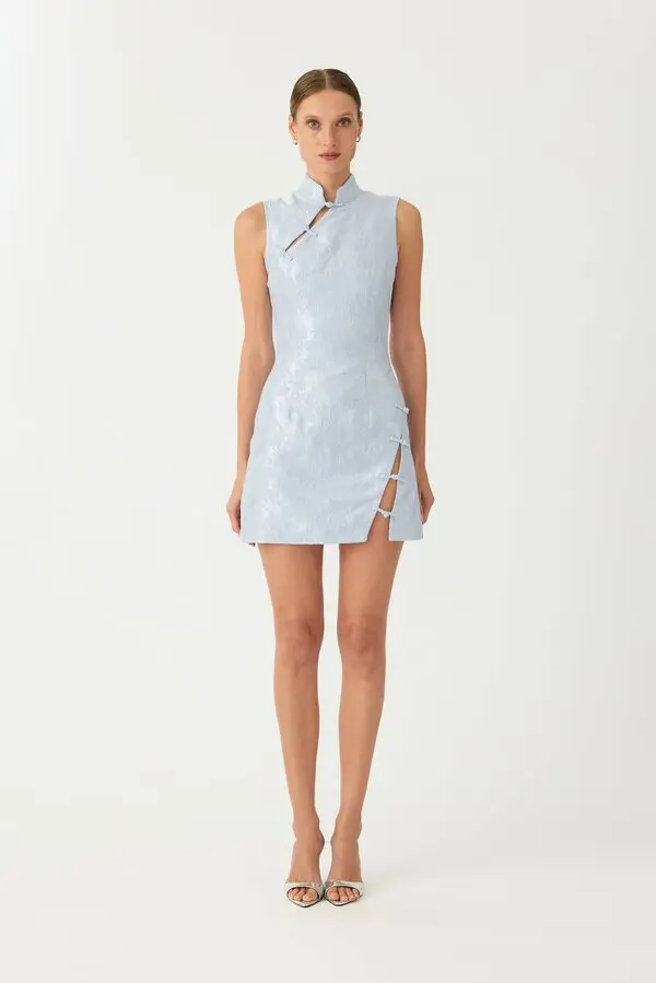 SAU LEE Ines Brocade Mini Dress