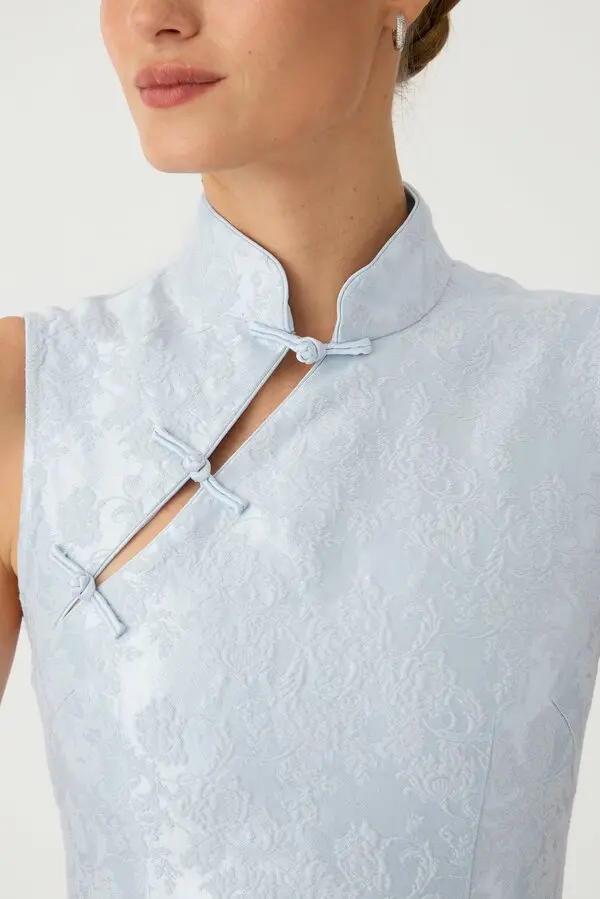 SAU LEE Ines Brocade Mini Dress