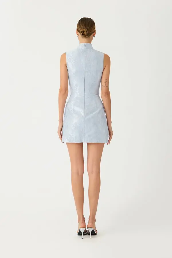 SAU LEE Ines Brocade Mini Dress