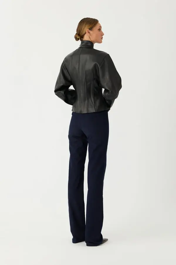 SAU LEE Anton Leather Tang Jacket