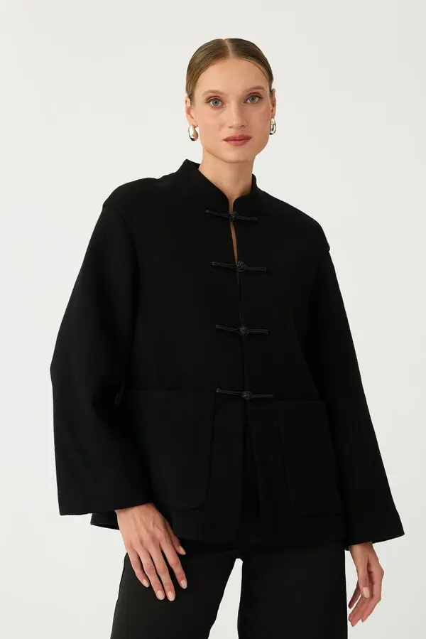 SAU LEE Rowen Tang Coat - Black
