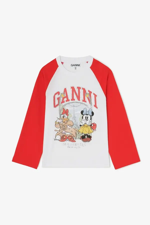 GANNI Graphic Print T-shirt - White