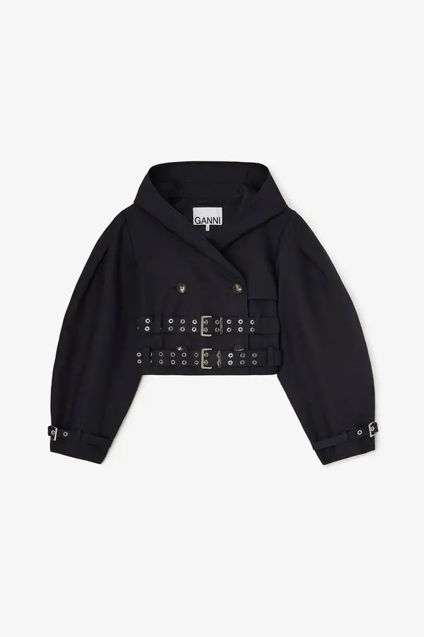 GANNI Trench Jacket - Black