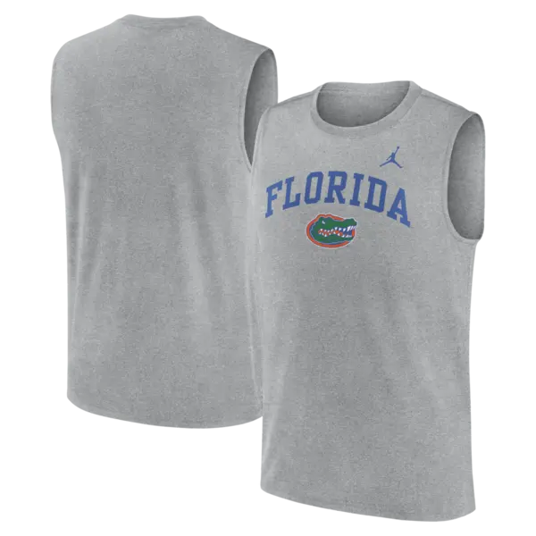 JORDAN BRAND Florida Gators Primetime Legend Arch Dri-fit Muscle Tank Top - Heather Gray