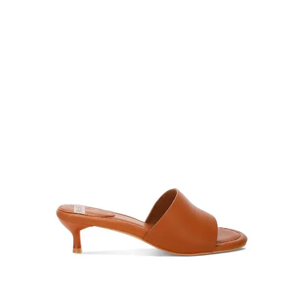RAG & CO Vizzini Kitten Heel Sandals In Tan By - Orange