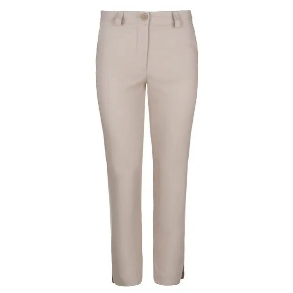 CONQUISTA Neutrals Denim Style Cotton Pants - Beige